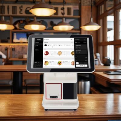 China 15.6 Inch All in One Touch Screen POS System Cash Register with 4GB RAM 64GB Storage for Restaurant Retail for sale