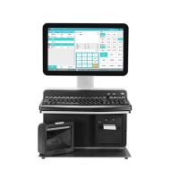 China 15.6 Inch Touch Screen POS System Intel i5 4GB RAM 128GB SSD Dual Screen Cash Register for sale