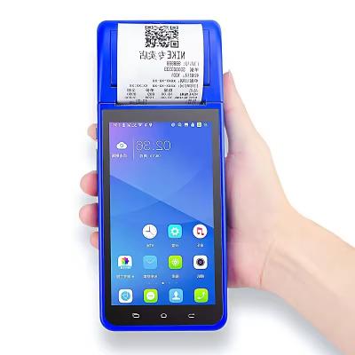 China 5.5 Inch Android 8.1 PDA POS Terminal Monochrome Printer for Restaurant Order Processing for sale