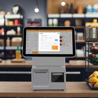 China 15.6 Inch Dual Touch Screen All in One POS Terminal with Thermal Printer for Retail for sale