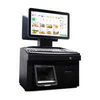 China 14 Inch Dual Screen POS System with Thermal Transfer Printer Android Win7 10 All in One Terminal 4GB 64GB for sale