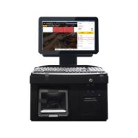 China 14 Inch Dual Screen POS System with Thermal Transfer Printer Android Win7 10 All in One Terminal 4GB 64GB for sale