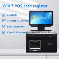 China 14 Inch Dual Screen POS System with Thermal Transfer Printer Android Win7 10 All in One Terminal 4GB 64GB for sale