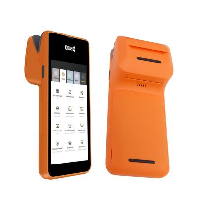 China 5.45 Inch Android POS Terminal Handheld Smart Cashier Machine with 4G WiFi and Printer for sale