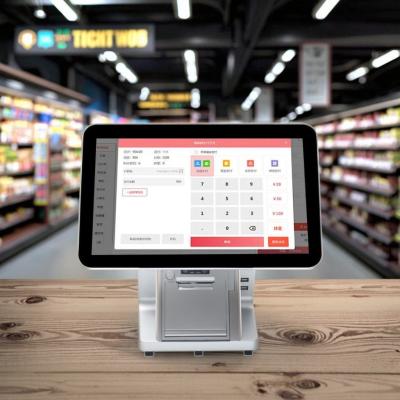 China 15.6-Inch Dual Screen All-in-One POS System with Intel N2840 CPU, 2GB RAM and 32GB Storage for Restaurants for sale