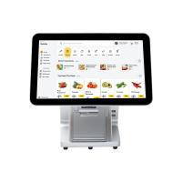 China 15.6 Inch 14 Inch Dual Screen Android POS Machine with Cash Drawer All-in-One Touch POS Terminal for sale