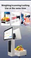 China Supermarket POS System 15.6inch Dual Touch Screen with Built-in Scale Printer Wireless Protocol NFC Interface VGA for sale