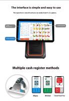 China 15.6inch Dual Screen Android POS Terminal with Built-in Printer and Scanner 4GB RAM 64GB Storage for sale