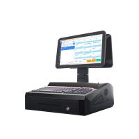 China 15.6 Inch Dual Screen POS Terminal N2840 CPU 2GB RAM 32GB with 58mm Printer Keyboard for sale