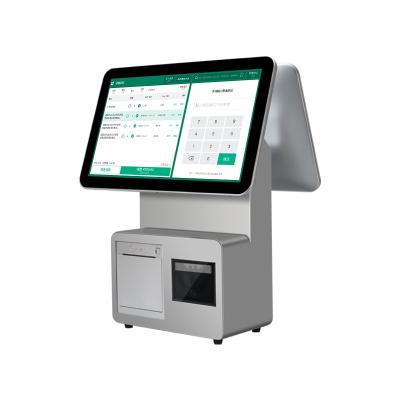 China 15.6 Inch Dual Screen POS System Intel i3 4GB RAM 64GB Retail Supermarket Terminal for sale