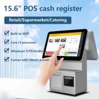 China 15.6 Inch Dual Screen POS System Intel i3 4GB RAM 64GB Retail Supermarket Terminal for sale