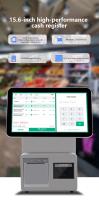 China 15.6 Inch Dual Screen POS System Intel i3 4GB RAM 64GB Retail Supermarket Terminal for sale