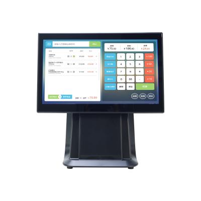 China 15.6 Inch Touch Screen POS All In One I3 Processor Retail POS Machine with Customer Display for sale
