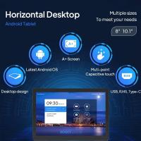 China 10.1 inch Horizontal Desktop Android Tablet PC with RJ45 PoE NFC for Restaurant Self Ordering Kiosk for sale