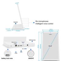 China 13.3 Inch RK3568 L Shape Desktop Android Tablet PC with POE for Business Kiosk Restaurant Ordering for sale
