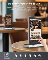 China 10.1 inch Dual Display Desktop Android All in One Touch Screen Tablet PC with 4G WiFi POE for Restaurant Kiosk for sale