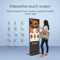 China 43 Inch Floor Standing Digital Signage Kiosk with 10-Point Touch Screen for Shopping Mall Advertising for sale