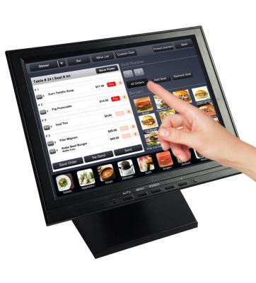 China 15 Inch POS Touch Screen Monitor 1024x768 Resolution 350cd/m² Brightness with VGA and USB Connectivity for sale