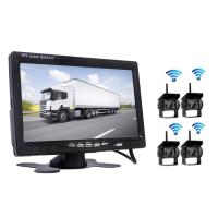China 7 Inch 1024x600 TFT LCD Rear View Car Monitor with Dual Camera Inputs 12V/24V DC for sale