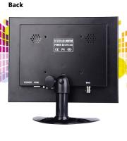 China 10 Inch 24VDC LCD Car Monitor with 1024×600 HD Resolution, HDMI USB VGA Inputs for Automotive and CCTV Applications for sale