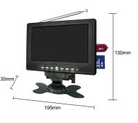 China 7-Inch Wireless Car Monitor with Dual Backup Cameras - 800×480 Resolution, IP67 Waterproof, 120° Viewing Angle for sale