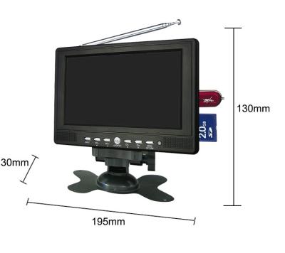China 7-Inch Wireless Car Monitor with Dual Backup Cameras - 800×480 Resolution, IP67 Waterproof, 120° Viewing Angle for sale
