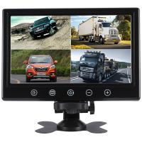 China 9 Inch 1024x600 LCD Car Monitor with 4 Video Inputs and 5ms Response for Bus Truck Vehicles for sale