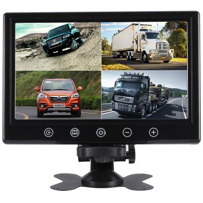 China 9 Inch 1024x600 LCD Car Monitor with 4 Video Inputs and 5ms Response for Bus Truck Vehicles for sale