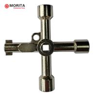 China Zinc Alloy 4-Way Multi-Functional Utilities Key 72mm Electric Meter Box Radiator Bleed Gas Key for sale