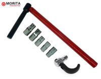 China Pipe Wrench Basin Wrench 260mm Forged Steel Tool with 15-32mm Jaw Capacity and Multiple Drive Inserts for sale