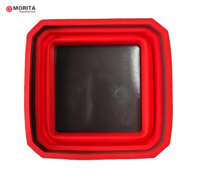 China Collapsible Silicone Magnetic Bowl 120x120x50mm with Strong Base for Bolts, Nuts, Screws Storage for sale