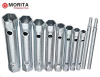 China Monobloc Spanner Set 6-22mm Zinc-Plated Steel with Tommy Bars for Plumbing Applications for sale