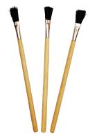 China Natural Wood Grip Handle Flux Brush Black Bristles for Boiler Pipe Maintenance for sale