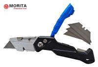 China Folding LockBack Utility Knife 100×18mm with SK5 Alloy Steel Blade and Multi-Angle Adjustment for sale