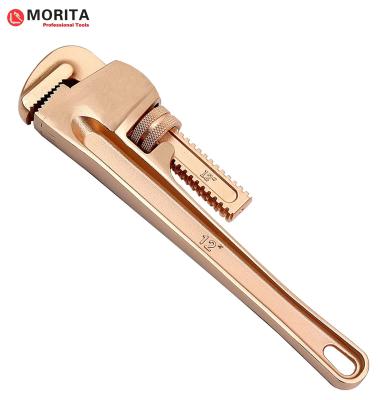 China Non-Sparking Pipe Wrench Beryllium Bronze Aluminum Bronze 8-48 Inch Size Range HRC30 Hardness for sale