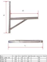China Heavy Duty Stainless Steel Split AC Mounting Bracket 400-600 lbs Capacity for 9000-45000TBU HVAC Systems for sale
