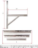China Heavy Duty Stainless Steel Split AC Mounting Bracket 400-600 lbs Capacity for 9000-45000TBU HVAC Systems for sale