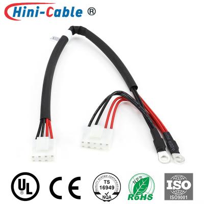 China Tinned Ring Terminals to JST Pitch3.96mm 4Pin & 5Pin with Heat-shrinkable Tube Main Power Output Wire Harness Assembly for sale