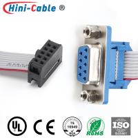 China D-SUB 9Pin with Screw to IDC 2x5Pin Flexible Flat Ribbon with Red Side Signal Transmission Connecting Wire Assembly for sale