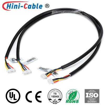 China Black PVC Jacket 2.0mm 4Pin To 2.0mm 6Pin Power Supply Cable for sale