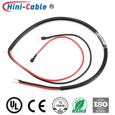 China Spade Bare Terminals To Tinned End 22AWG Power Supply Wire for sale