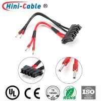 China TE1-1747276-4 4Pin to Tubular 4pcs Terminals 1015 18AWG Red Black Power Connecting Wire for sale