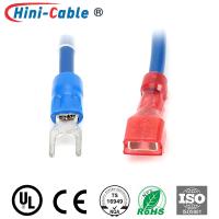 China Blue Spade Terminal To Red Female 230mm Custom Wire Harness for sale