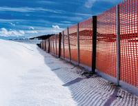China PP / PE Orange Snow Fence Construction Safety Netting , Diamond Grid for sale