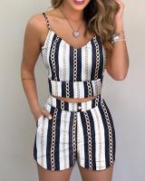 China Women'S Hot Shorts Printed Blouse Set Summer 2 Piece Outfit With Wool Fabric for sale