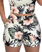 China Women'S Hot Shorts Printed Blouse Set Summer 2 Piece Outfit With Wool Fabric for sale