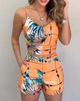 China Women'S Hot Shorts Printed Blouse Set Summer 2 Piece Outfit With Wool Fabric for sale