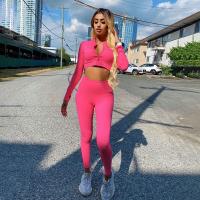 China Loose Fit Women's Tracksuit Long Sleeve Gym Set for Fitness Training Midi Length Sport Outfit for sale