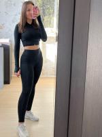 China Loose Fit Women's Tracksuit Long Sleeve Gym Set for Fitness Training Midi Length Sport Outfit for sale