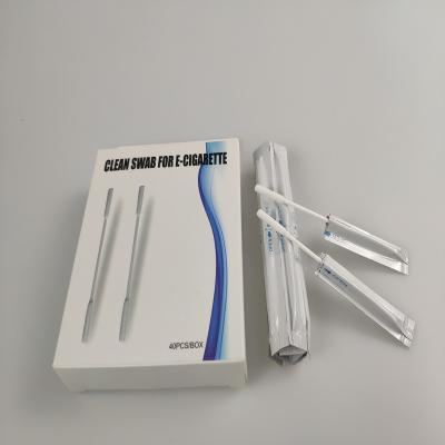 China Alcohol Filled Cotton Swab Two Head Cotton Qtips For IQOS Clean for sale